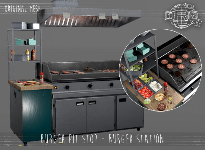 Second Life Marketplace - -DRD- Burger Pit Stop - Burger Station